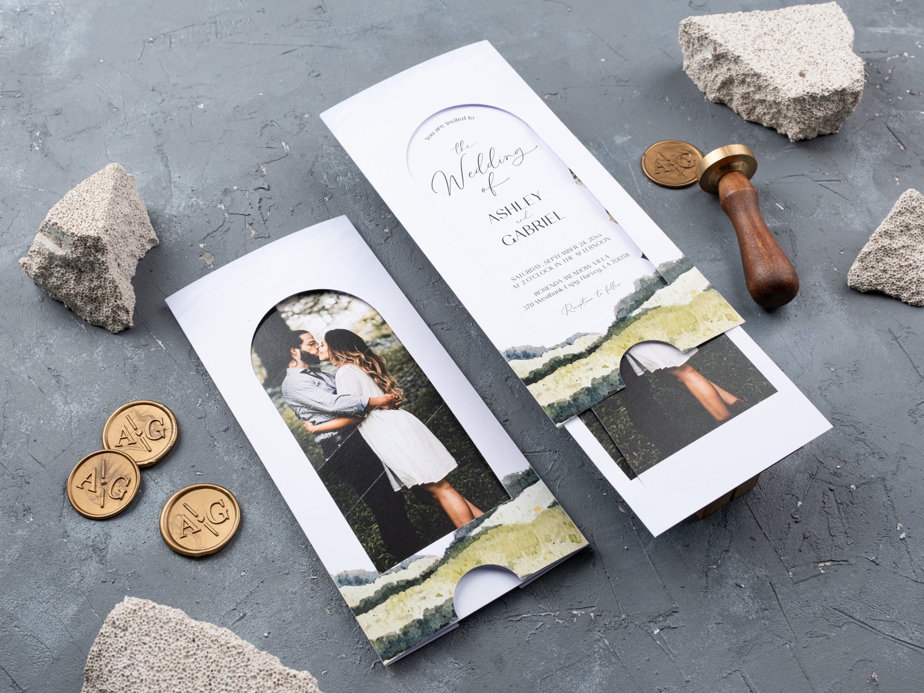 Photo Slide Wedding Invitation